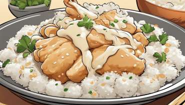 Calories in Chicken Over Rice With White Sauce | Rice Array