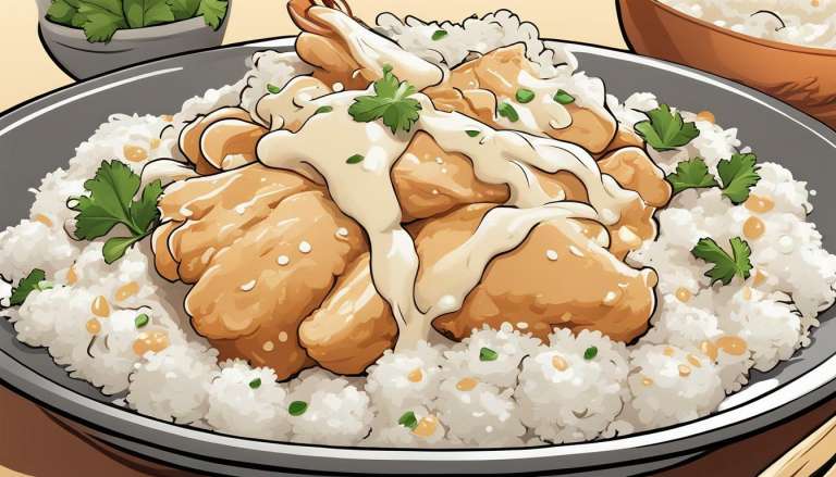 Calories in Chicken Over Rice With White Sauce | Rice Array