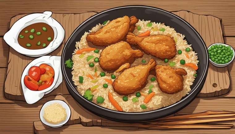 Fried Rice With Chicken Wings | Rice Array